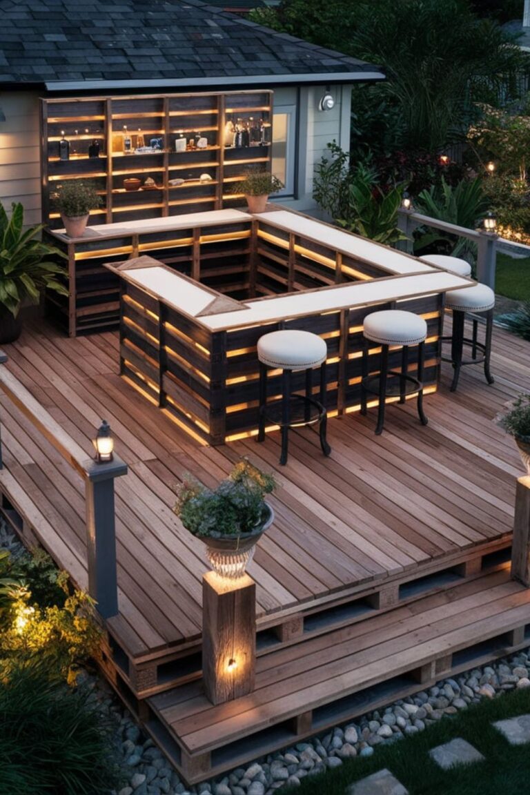 19 DIY Pallet Patio Deck [Complete Guide] – craftydiyers.com