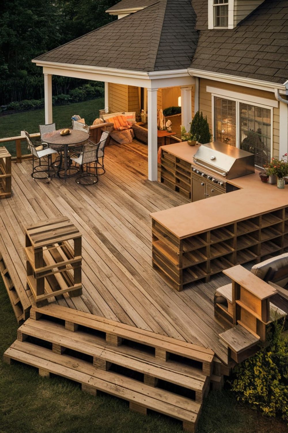 19 DIY Pallet Patio Deck [Complete Guide] – craftydiyers.com