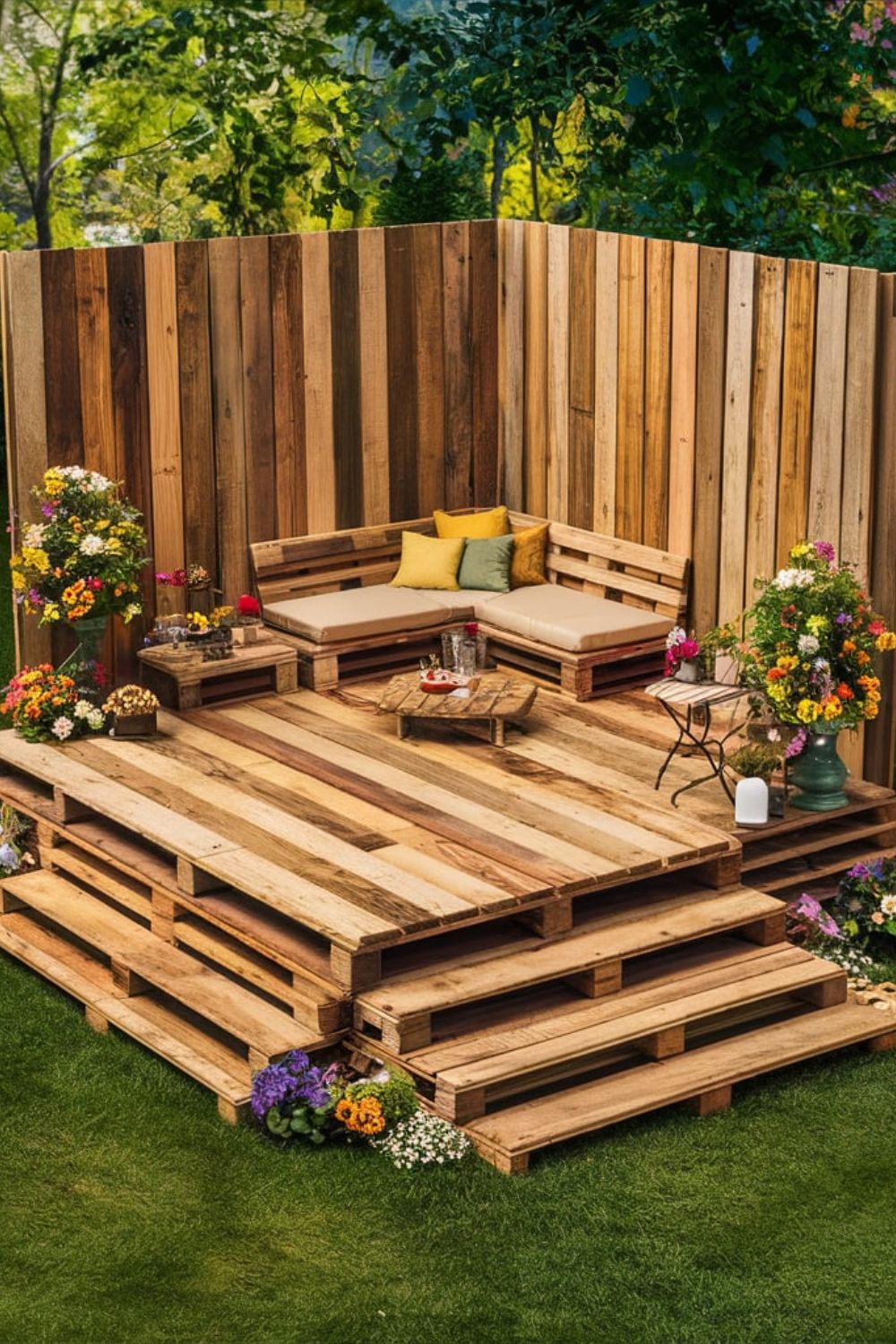 19 DIY Pallet Patio Deck [Complete Guide] – craftydiyers.com