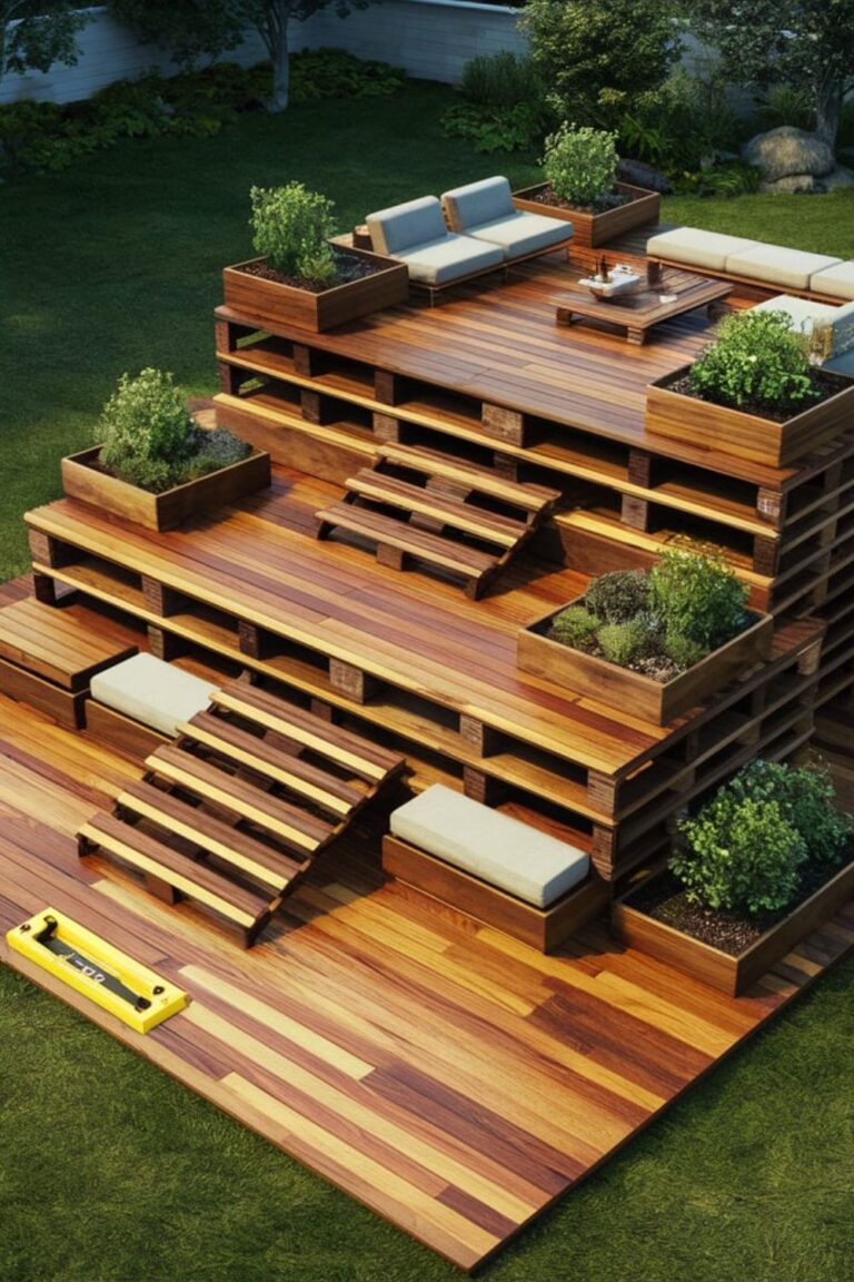 19 DIY Pallet Patio Deck [Complete Guide] – craftydiyers.com