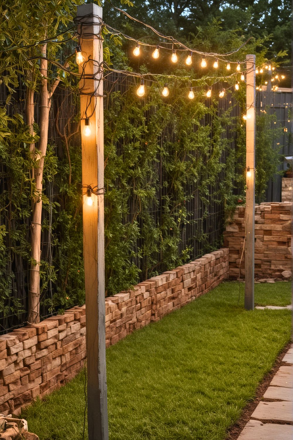 Top 15 DIY String Light Poles Backyards [Make Within Minutes ...