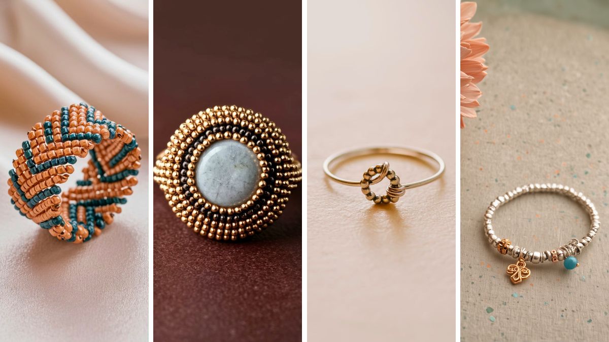 20 DIY Beaded Rings [Make Within Minutes] – craftydiyers.com