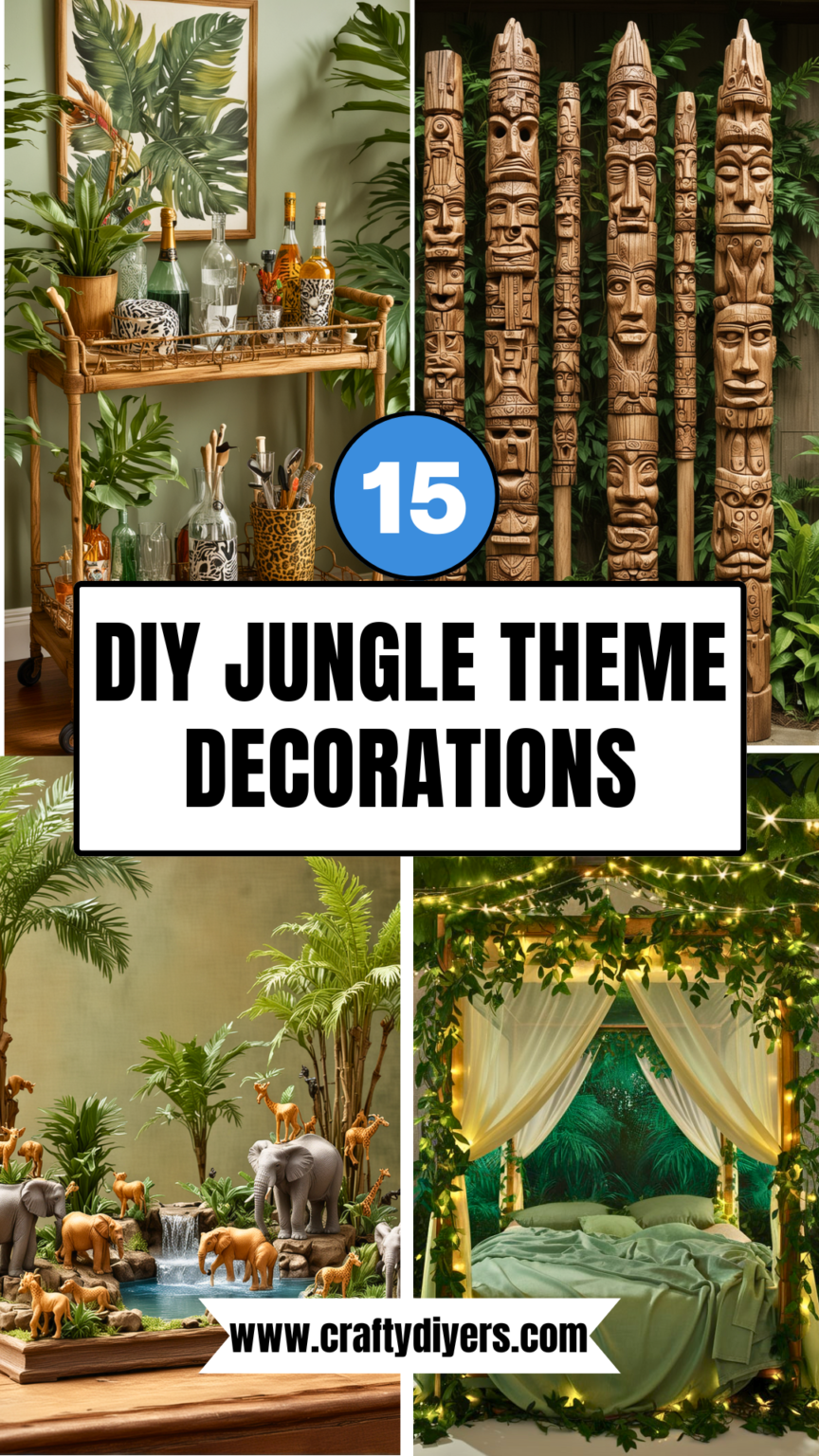15 DIY Jungle Theme Decorations [Easy To Copy] – craftydiyers.com