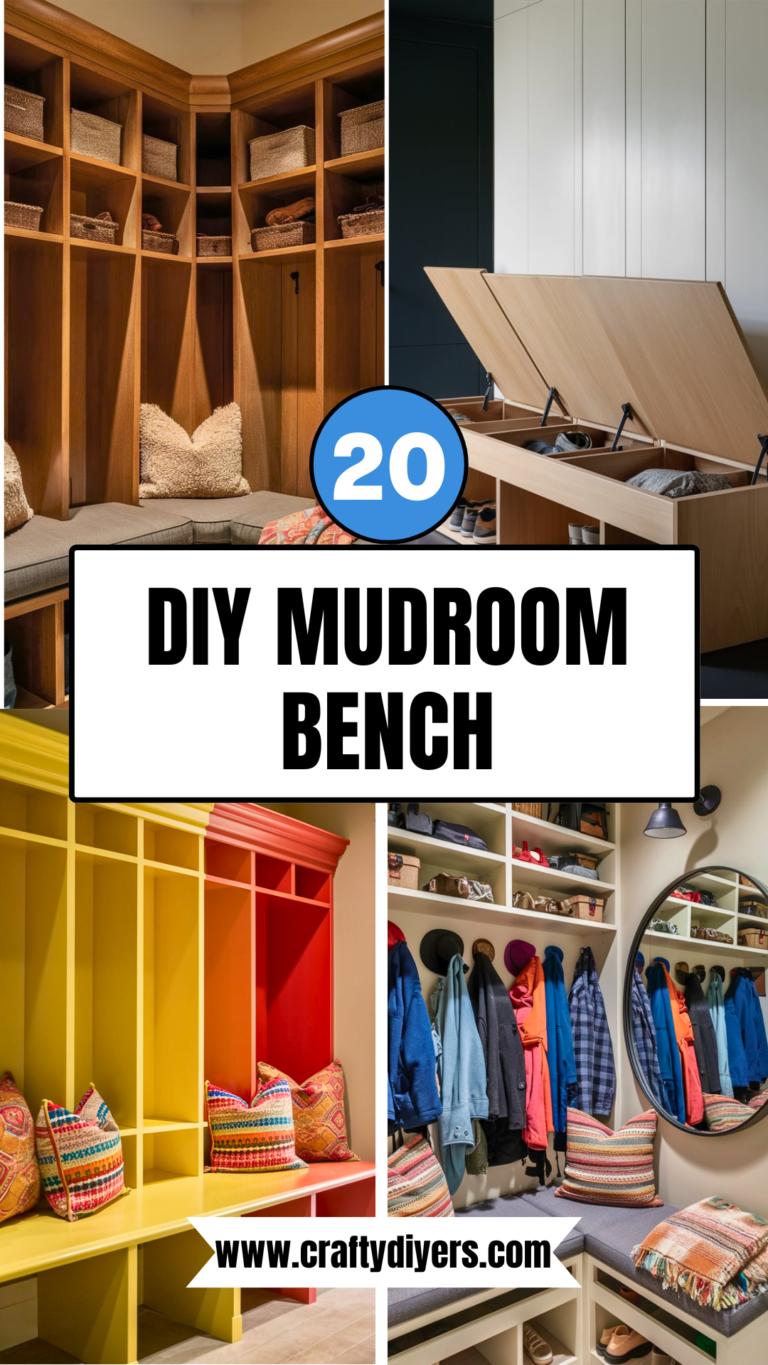 20 DIY Mudroom Bench [Easy To Make] – craftydiyers.com