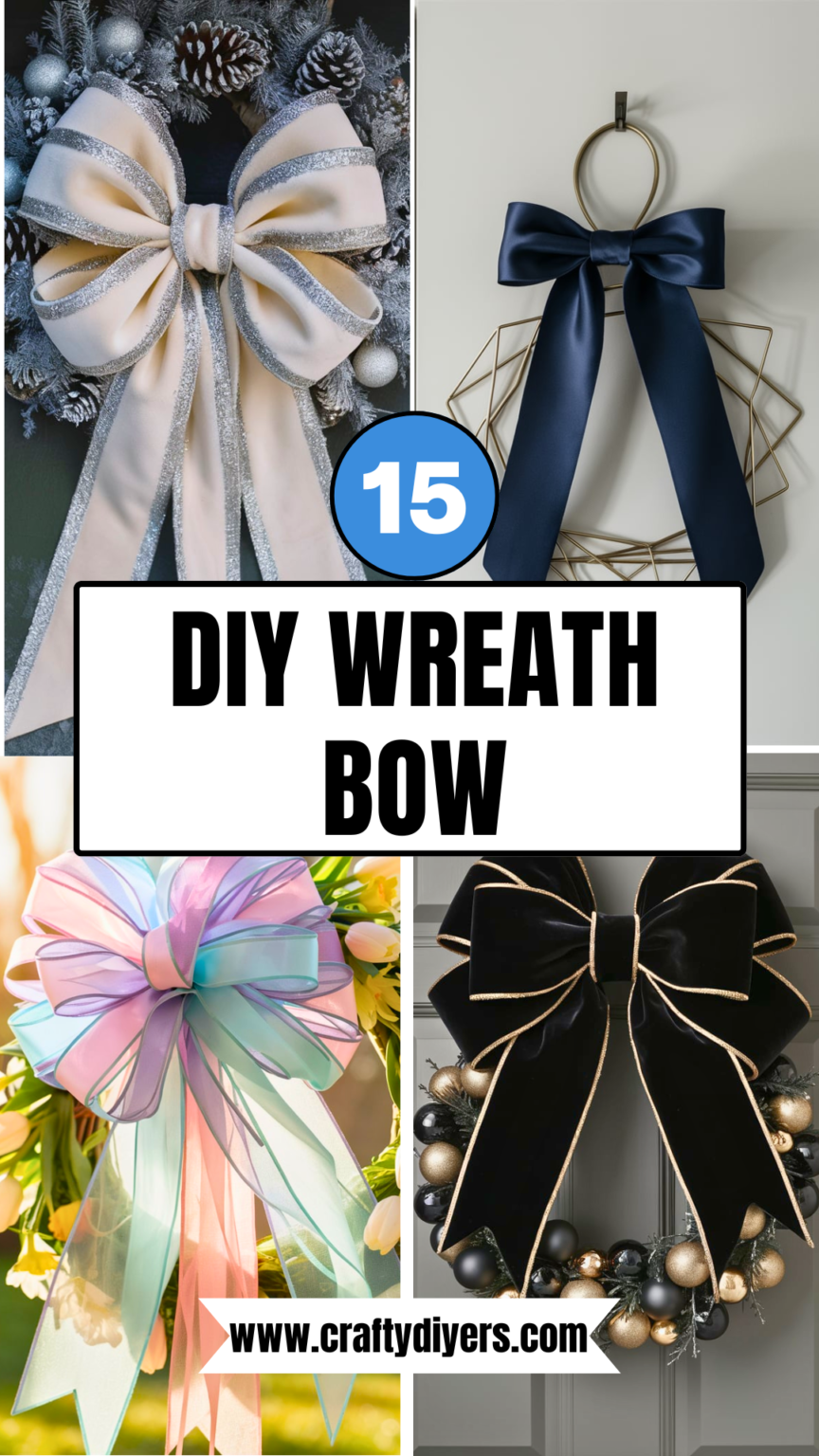 15 DIY Wreath Bow [For Every Ocassion] – craftydiyers.com
