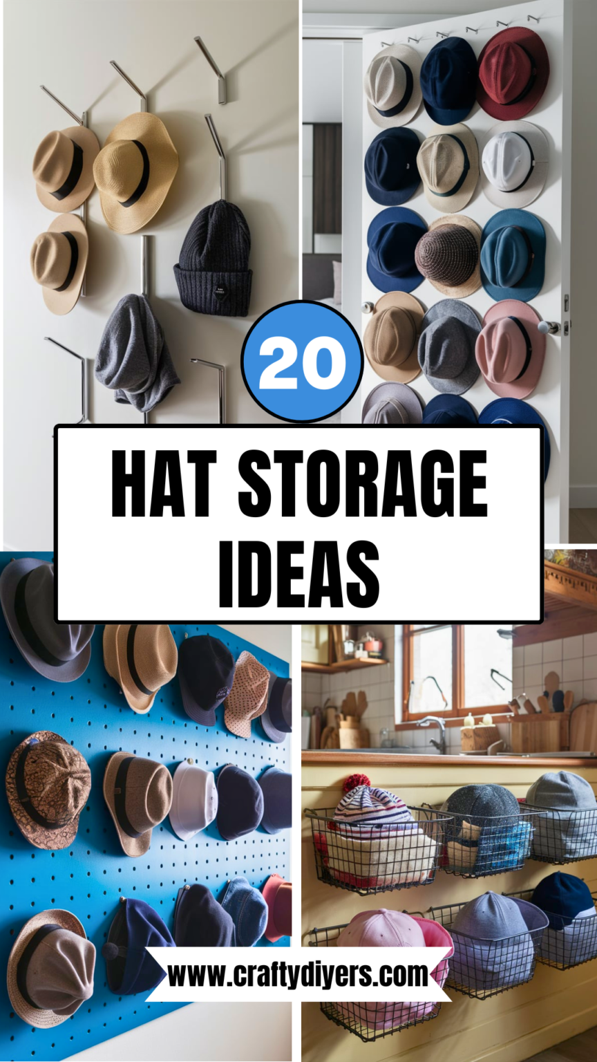 20 Hat Storage Ideas [Within Budget] – craftydiyers.com