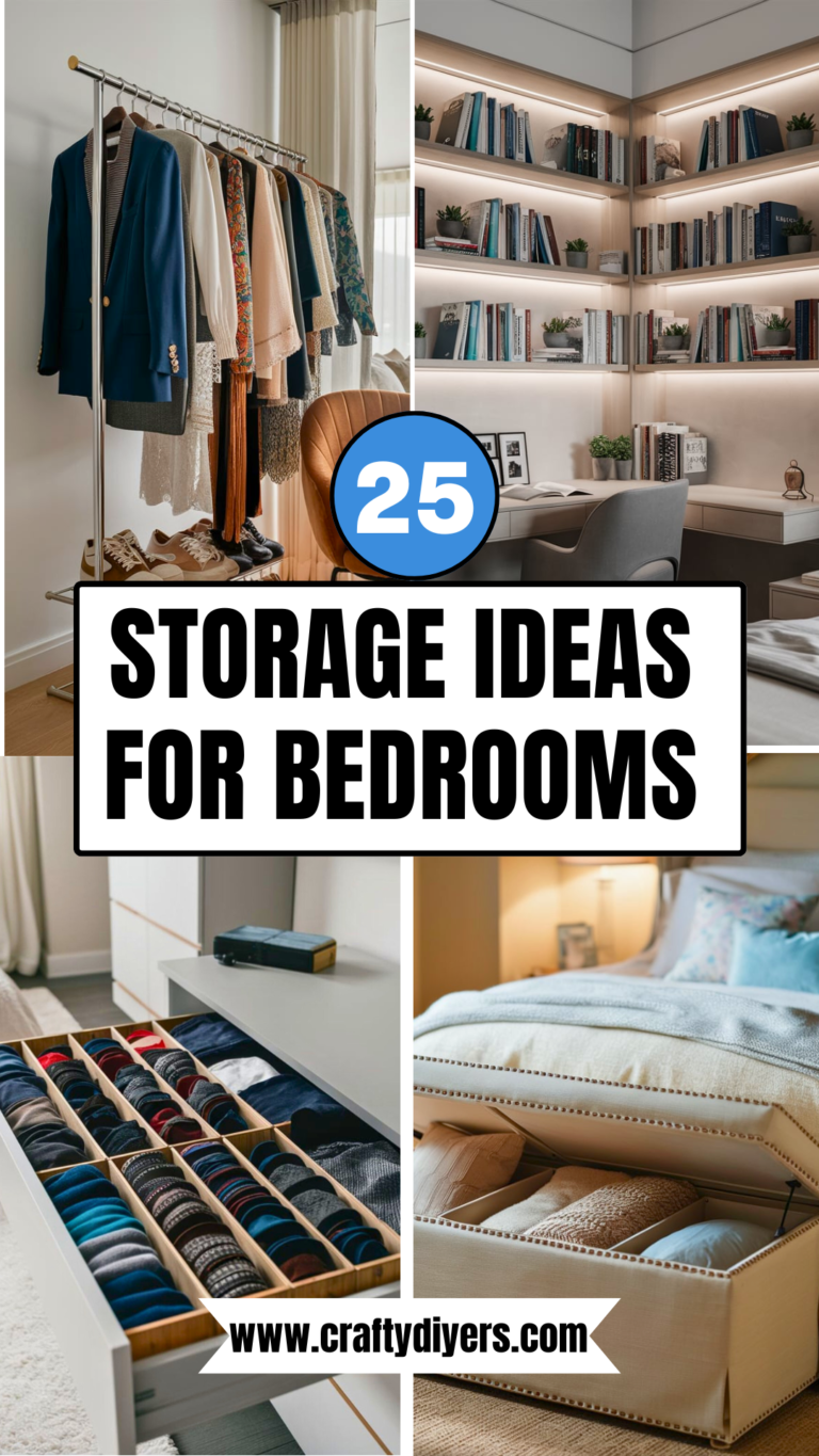 25 Storage Ideas For Bedrooms [Easy To Copy] – craftydiyers.com
