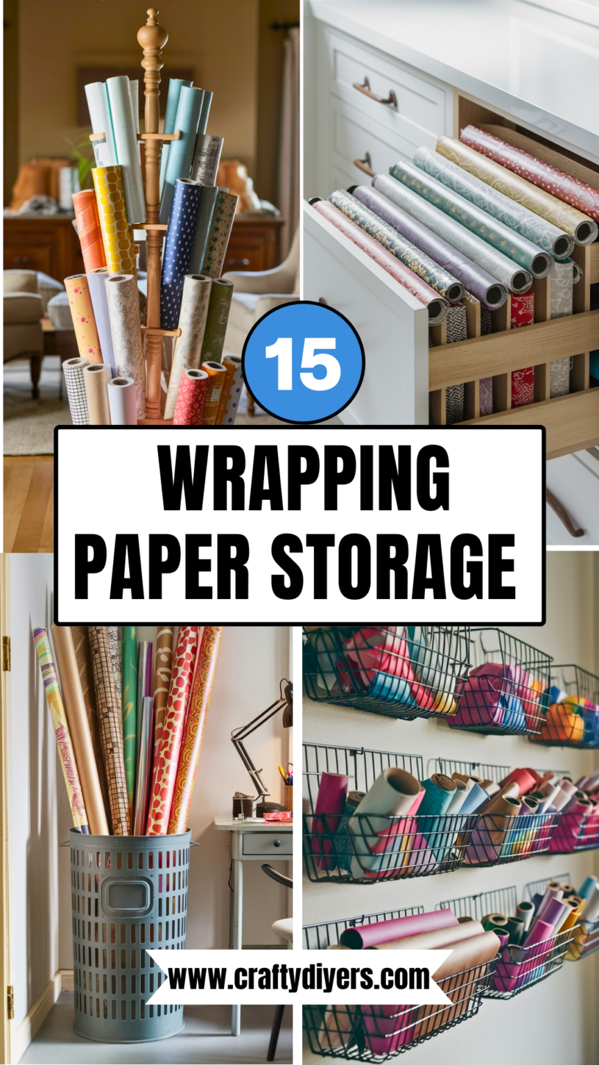 15 Wrapping Paper Storage [Easy To Make] – craftydiyers.com