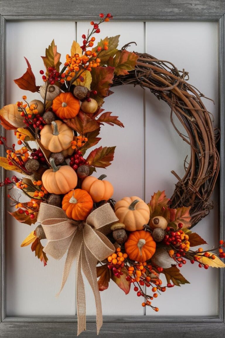 20 Pumpkin Wreath DIY [For Every Occassion] – craftydiyers.com